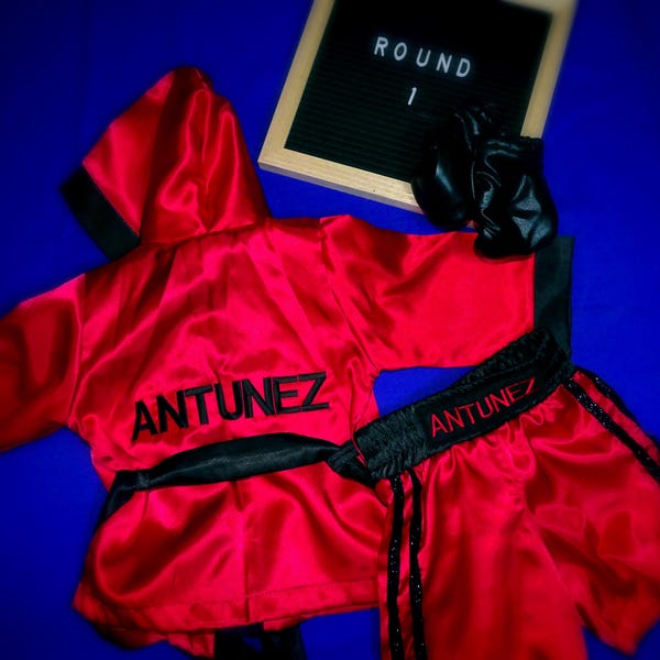Personalized Boxing Set Robe, Shorts, Wearable Baby Gloves - Etsy