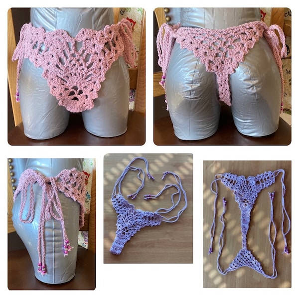 Crochet Thong Pattern, Crochet Bikini Pattern, Easy Crochet Bikini Bottom Pattern, Crochet ...