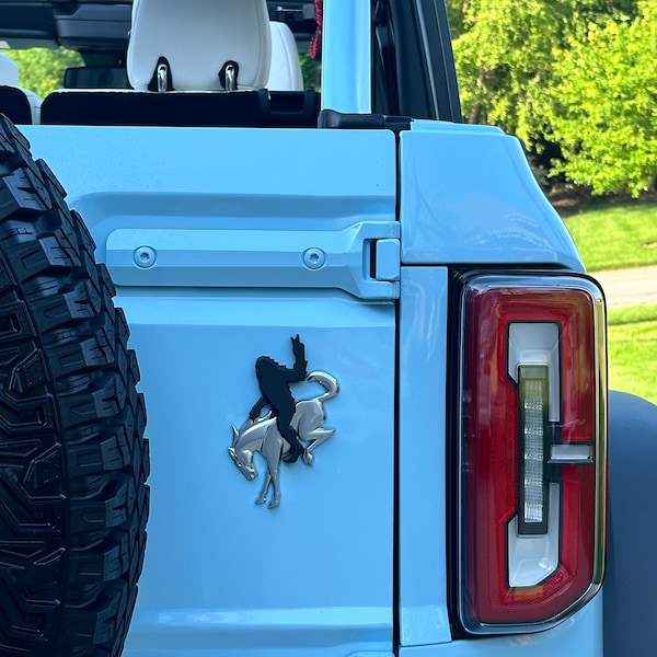 Add-a-squatch With PEACE SIGN - Sasquatch Riding Bronco - Etsy