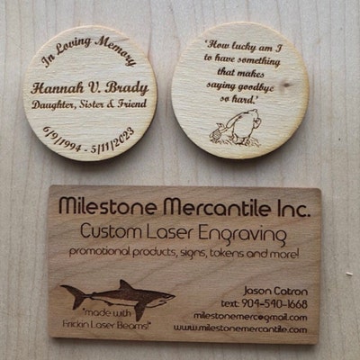 100 Custom Drink Tokens laser Engraved - Etsy
