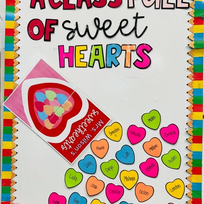 Valentine's Day Bulletin Board Letters - Etsy