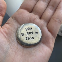 Encouragement Stones With Flowers, Set of 10 Affirmation Pocket Rocks ...