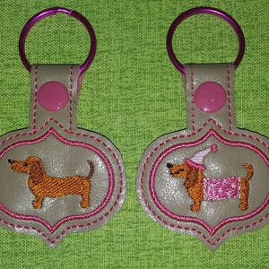 Machine Embroidery Design Set of 4 Blank Key Fob ITH Machine - Etsy