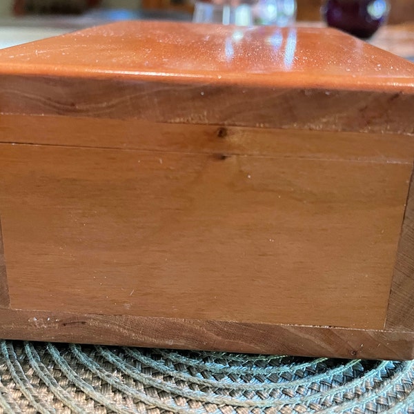 Classic Wooden Box With Lid Made From Solid Walnut, Multi Purpose Wood ...