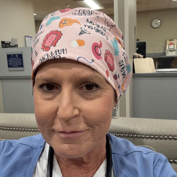 Rad Tech Scrub Hat| Radiology- X-ray Scrub Cap | Satin Lined Option ...