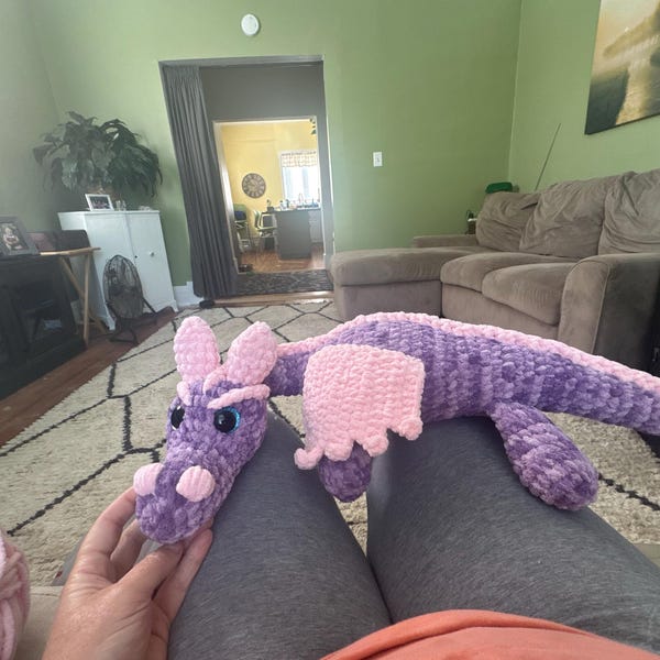 Crochet Dragon Pattern Morningstartail Feathertail Daggertail 2-in-1 ...