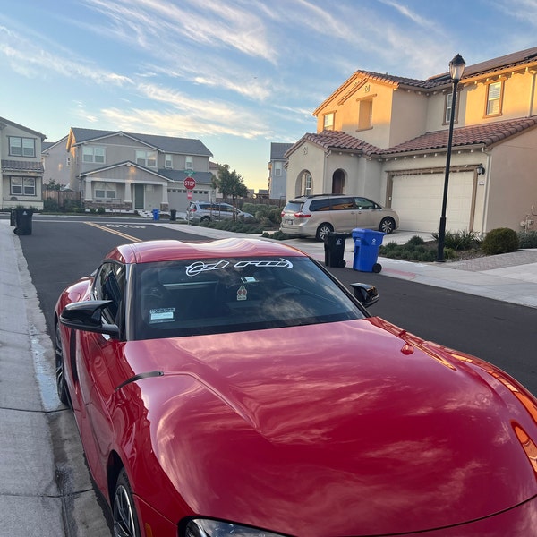 Custom Text Outline Y2 Windshield Graphic Decal Car Sticker Banner JDM ...