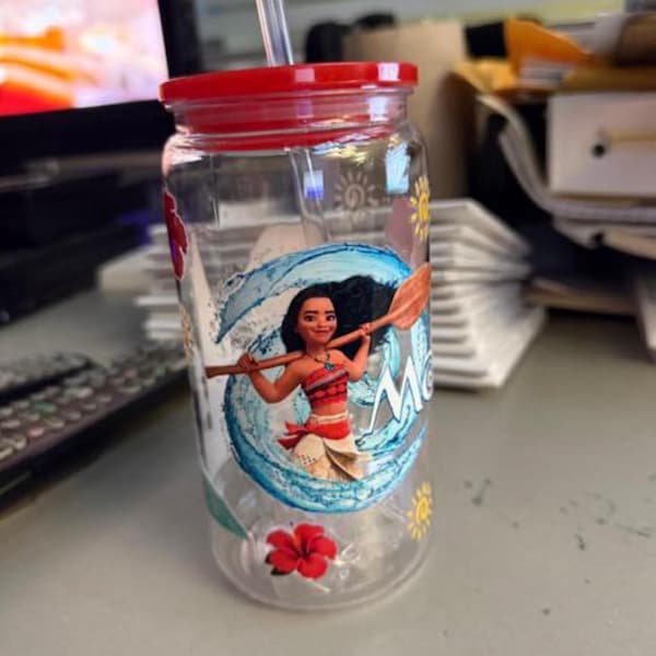 Moana Themed Custom Can Style Cup - Etsy
