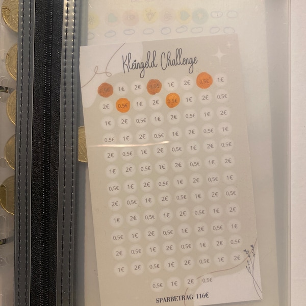Kleingeld Challenge, Spar Challenge, Sparchallenge, Sparen mit ...