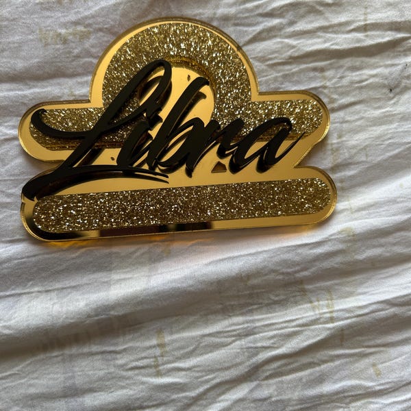 Zodiac Cake Charm, Libra SZN Cake, Cake Charm for Heart Shaped Cake ...