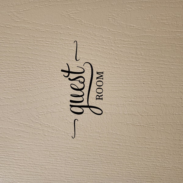 Guest Room Decal, Guests Vinyl Decal, Bedroom Door Vinyl, Home Decor ...