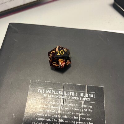 The Gods Are Athirst Red and Black Handmade Resin Sharp Edge Dnd Dice ...