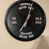 Weight Plate Custom Text Clock | Customizable 3D Printed Gift for ...