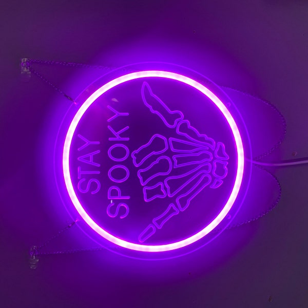 Hello There, Hell Here Neon Sign, Halloween Decor Lights, Horror Decor ...