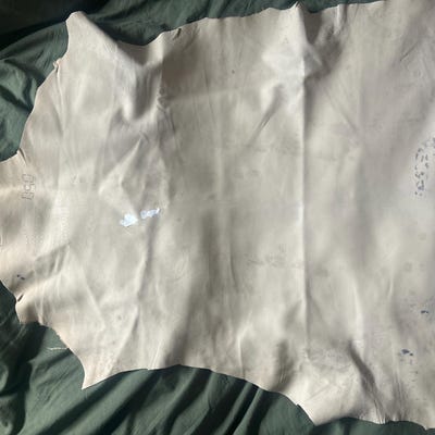 SALE Blue Leather Hides, Rustic Material, Soft Veg Tan Lambskin, Craft ...