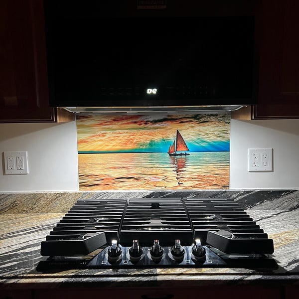 Tempered Glass Backsplash-life of Tree Backsplash Tiles-metal ...