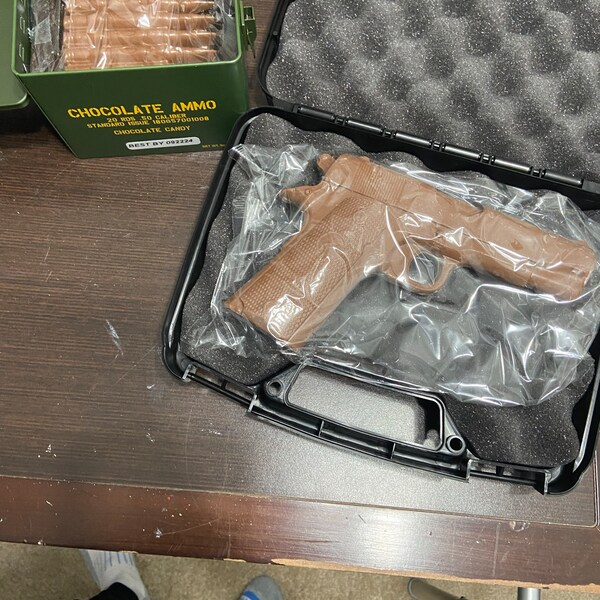 CHOCOLATE GUN - Full Size Hand-crafted Solid Milk Chocolate Handgun ...