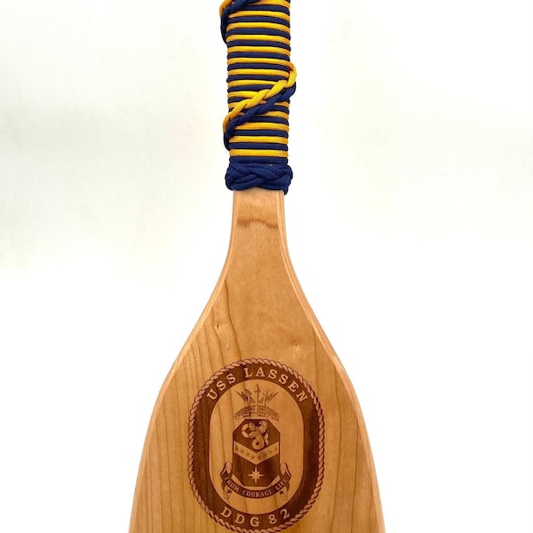 Custom Engraved Cherry Wood Military Paddle Award: Navy, Coast Guard ...