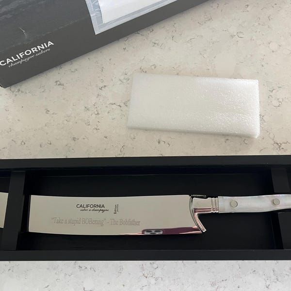Natural Wood Champagne Saber Engraved - Sabering Champagne - Champagne ...