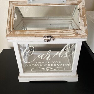 Custom Card Box Decal for Wedding Personalized Card Box Sticker Custom ...