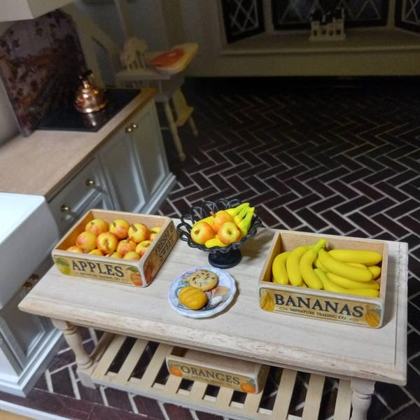 20 Miniature Dollhouse Gara Apples Tiny Fruit Clay Polymer Small Fruits ...