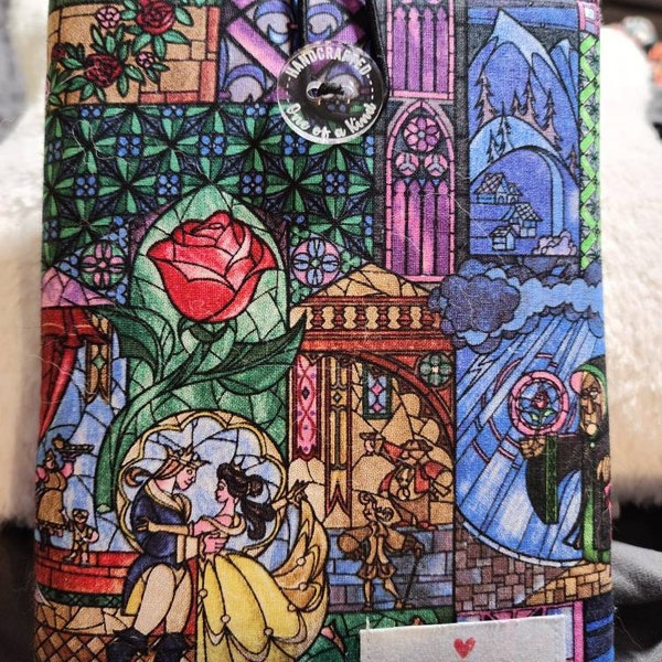 Stain Glass Princess Book Sleeve: Beauty, Beast Tablet Tech Case ...