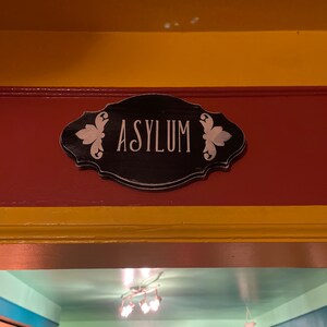 Asylum Gothic Wall Decor, Asylum Sign, Gothic Home Decor, Halloween ...