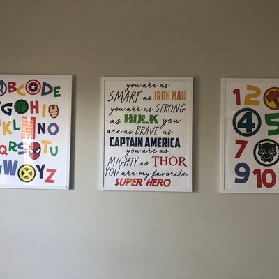Superhero Alphabet DIGITAL DOWNLOAD, Avengers, Captain America, Hulk ...