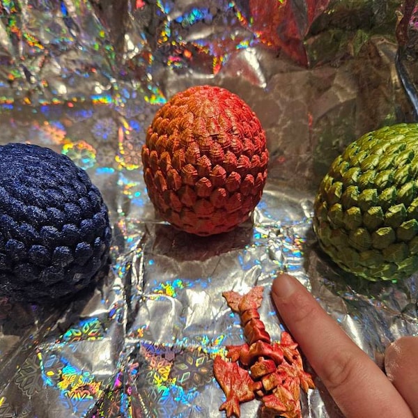 3D Printed Dragon Scale Egg Set: Surprise Mystery Wyvern Inside - Etsy