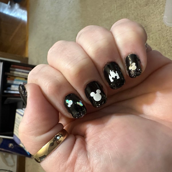 White Magical Nail Art Decals/ Self Adhesive Nail Sticker/ Bullet ...