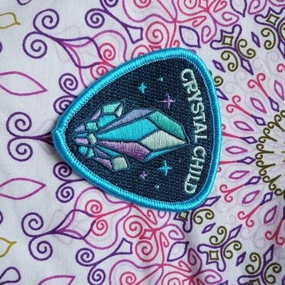Crystal Child Patch Metaphysical 2.5 Iron-on Embroidered Patch Crystal ...