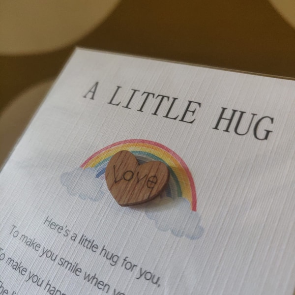 A Tiny Little Pocket Hug Poem Card, Isolation Gift, Miss You, Hug Token ...
