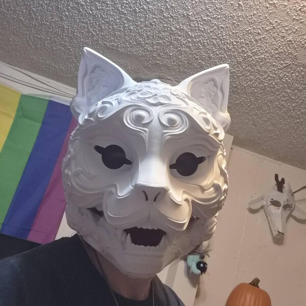 3D Printed Multi Color Hellequin Mask - Etsy