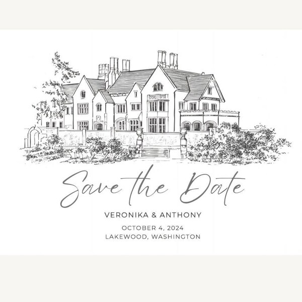 Hand Drawn Wedding Venue Map Invitation, Custom Wedding Map ...