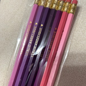 Personalized Pencil Set Custom Pencils Engraved With Foil Stamped Gift ...