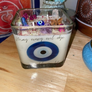 Evil Eye Candle, Protection Candle, Crystal Candle, Ritual Candle ...