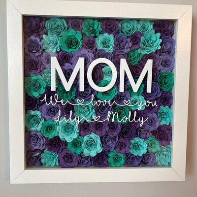 Memorial Shadow Box, in Loving Memory Gift, Flower Shadow Box, 12x12 ...