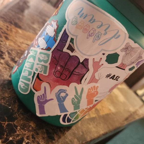 Personalized Sign Language Name Sticker / Custom ASL Name Decal / ASL ...