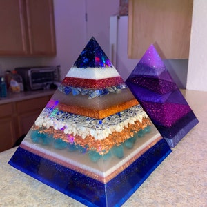 Sunflower Pyramid With Bee Home Decor Resin Pyramid | Etsy