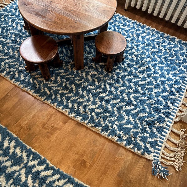 Moroccan Handmade Rug ,beni Ourain Style Morocco Wool Berber Rug ...