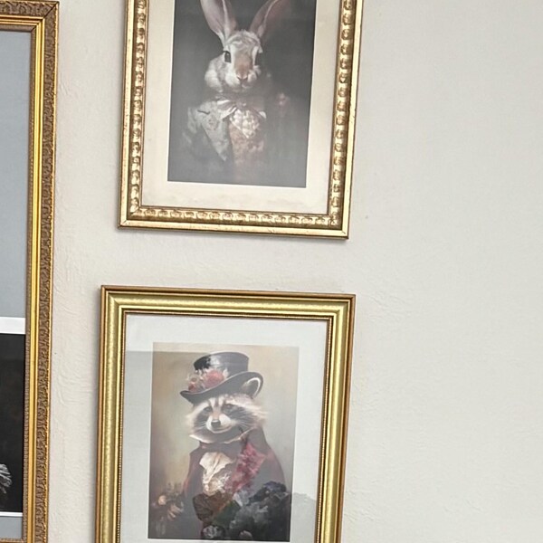 Victorian Animals Portrait, Royal Raccoon Art Print, Renaissance Animal ...