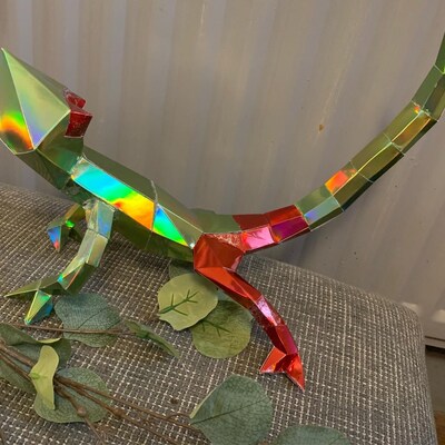Lizard Papercraft Sculpture Printable 3D Puzzle Papercraft - Etsy