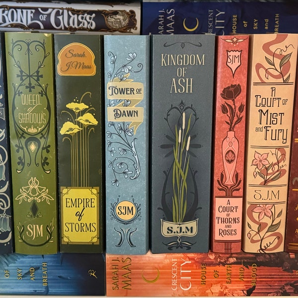 Paperback ACOTAR Pink Vintage Dust Jackets Set, Monochromatic, Digital ...