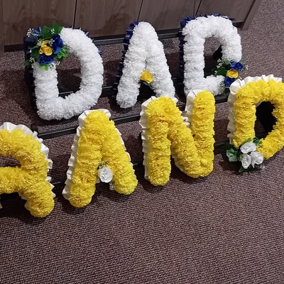 MUM NAN Artificial Silk Funeral Tribute Package Any 3 Letter Name ...