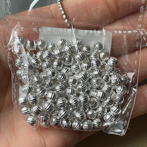 10mm 30pc Silver Heishi Beads Flat Silver Disc Beads | Etsy