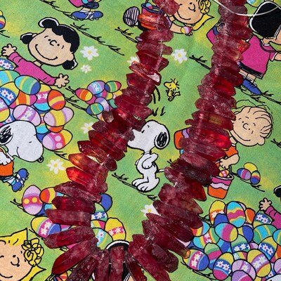 Frosted Red Quartz Crystal Spike Beads Crystal Points Raw - Etsy