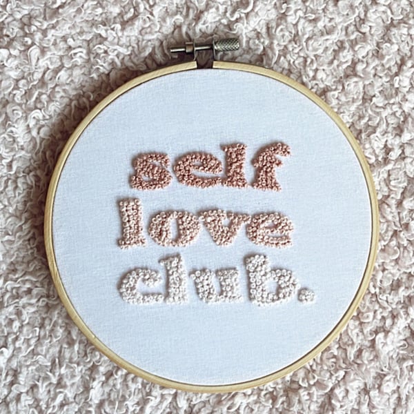 PDF PATTERN. Self Love Club Embroidery Design. Body Positivity. Digital ...