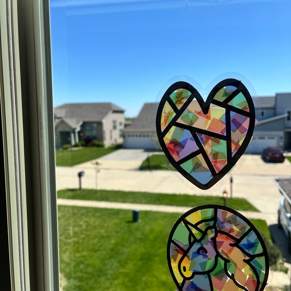 Cross Lantern Craft Kit for Kids, Faux Stained Glass Luminaries ...