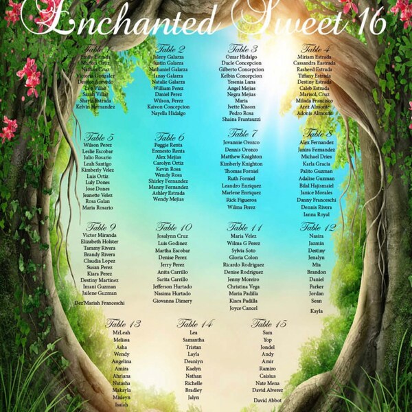 Seating Chart Backdrop, Wedding Seating Chart, Seating Chart Step and ...