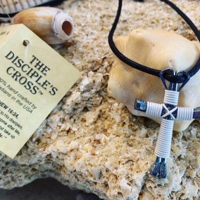 Burgundy Disciple's Cross Necklace Handmade - Etsy